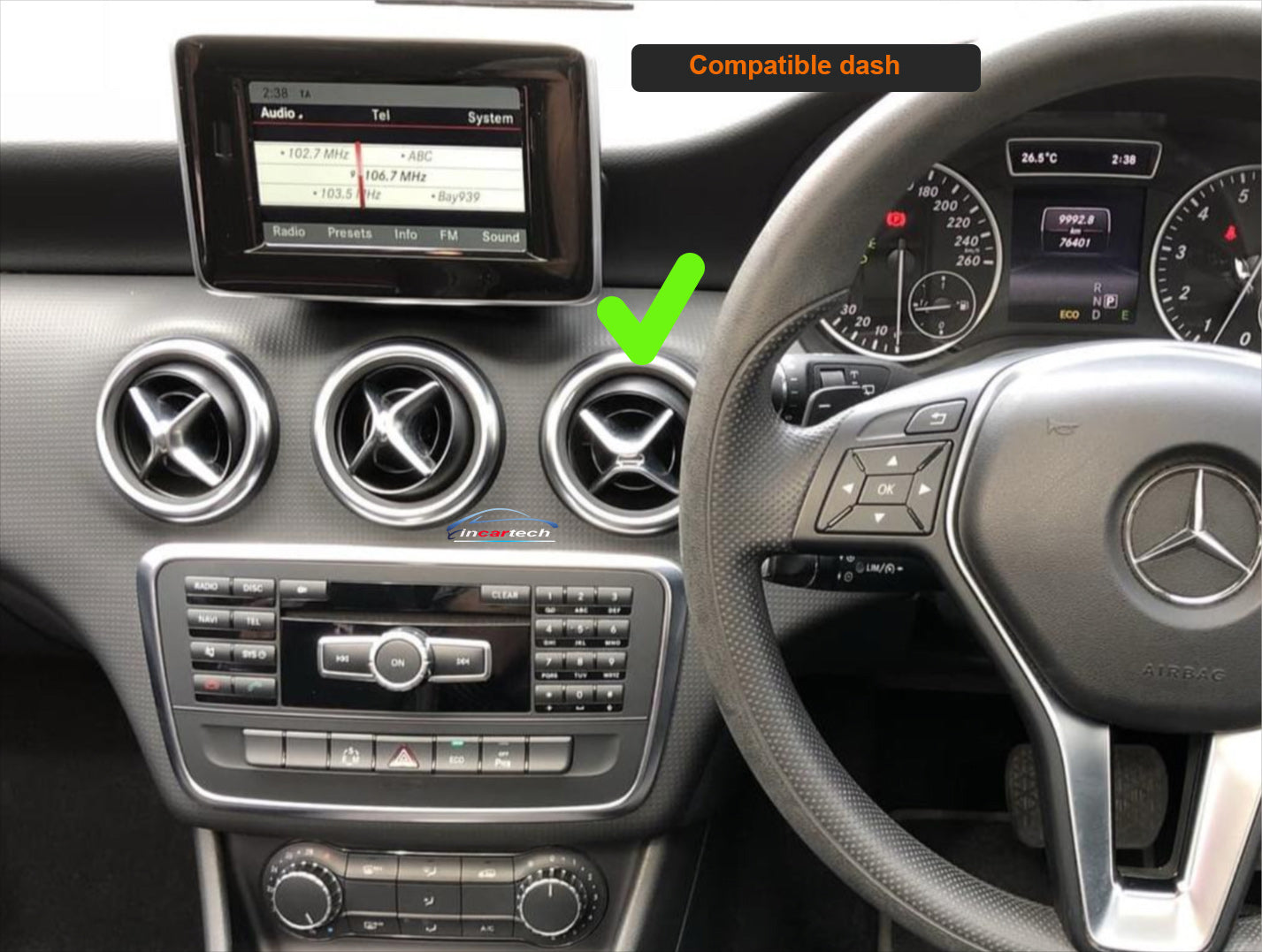 Mercedes Benz A Class 2012-2018 W176 Add Wireless Carplay & Android Au ...