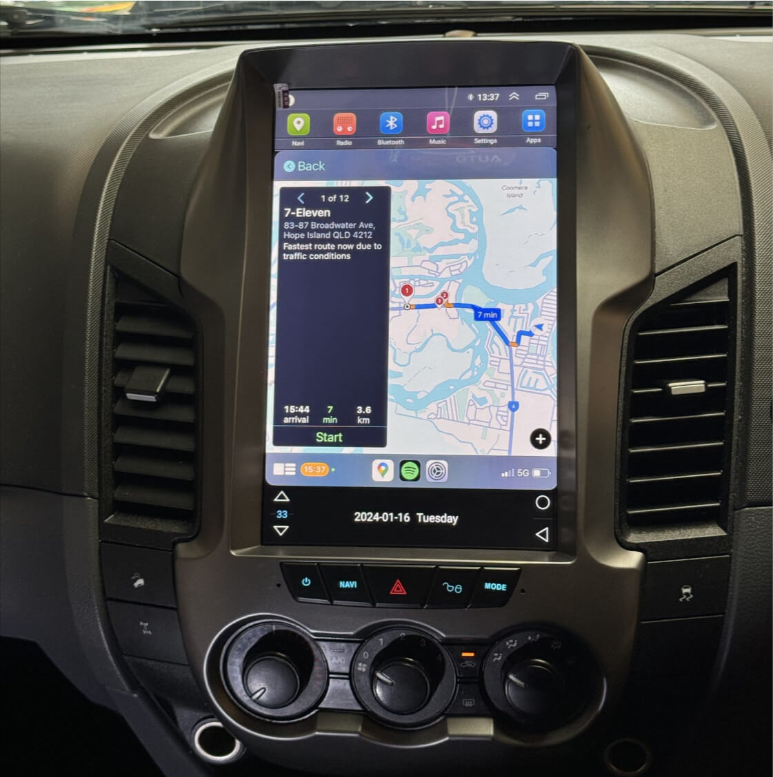 Ford Ranger 2011-2016 12.1“ vertical Touchscreen Wireless Apple CarPla ...