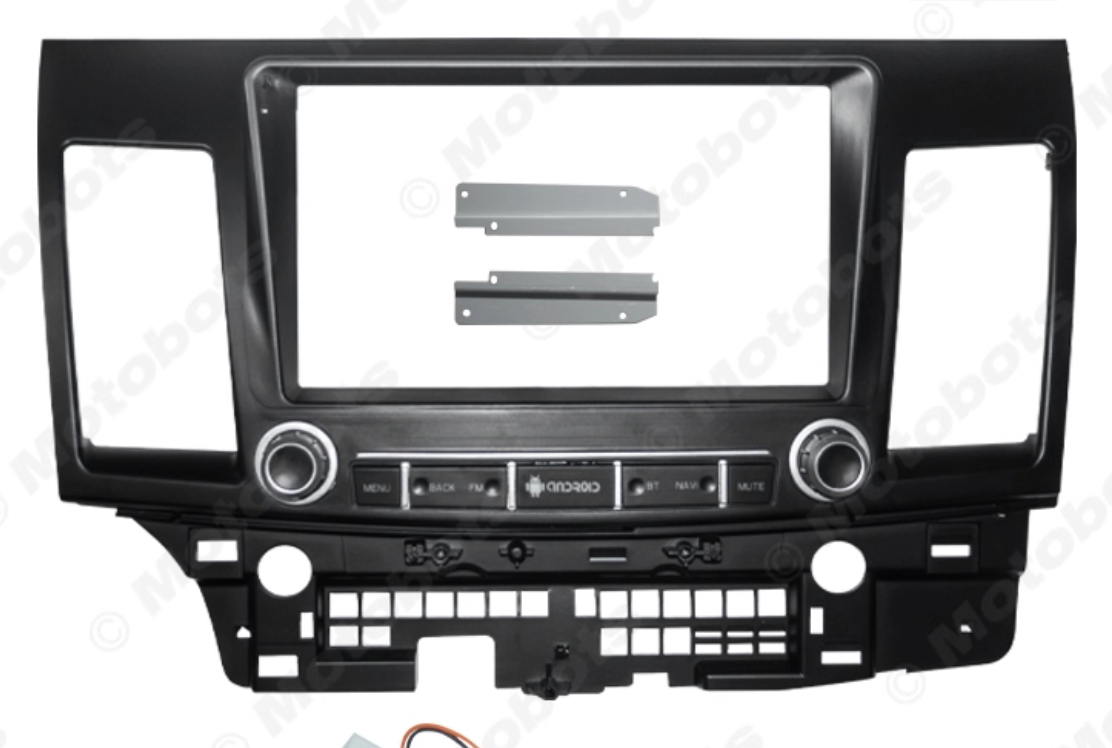 Mitsubishi Lancer 2007-2017 stereo facia 9 inch android Double din 2 d ...