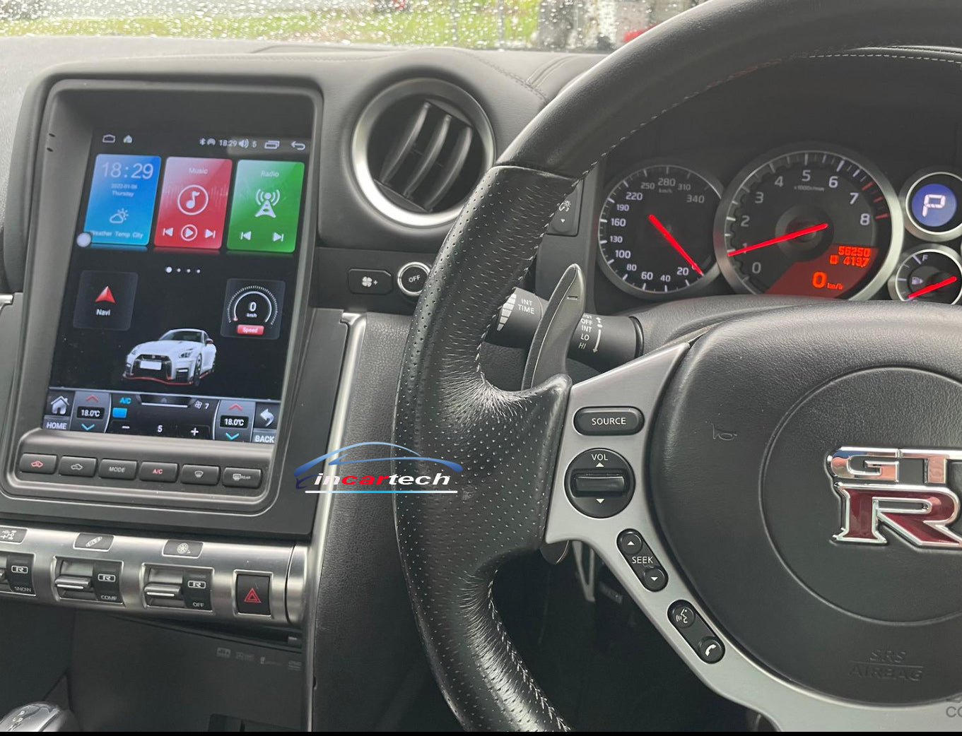 Nissan GTR GT-R 2007-2015 10.25" Tesla Style Radio Auto Stereo Wireles ...