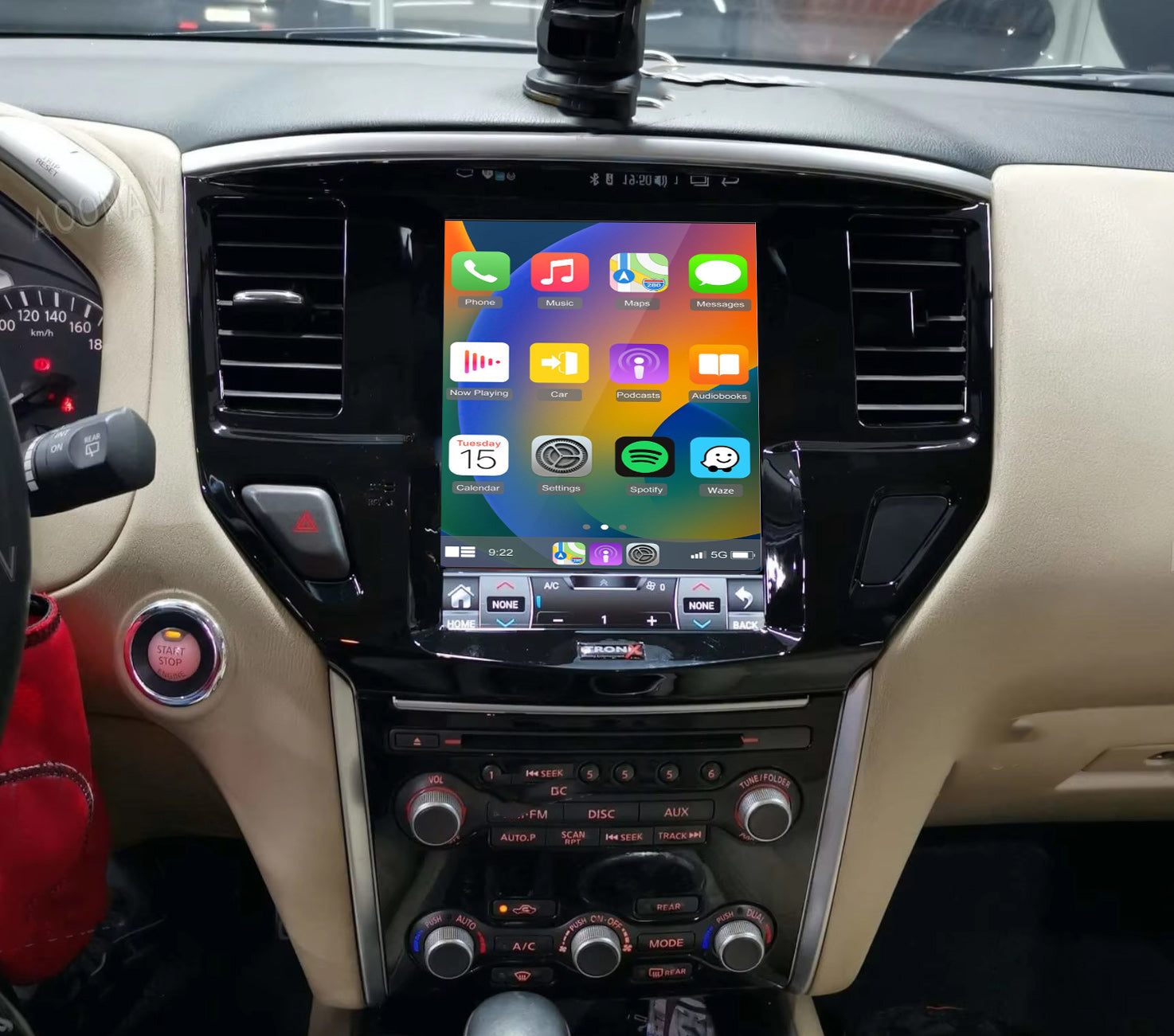 Nissan Pathfinder R52 2013-2019 9.7" Tesla Style GPS Wireless Apple Ca ...