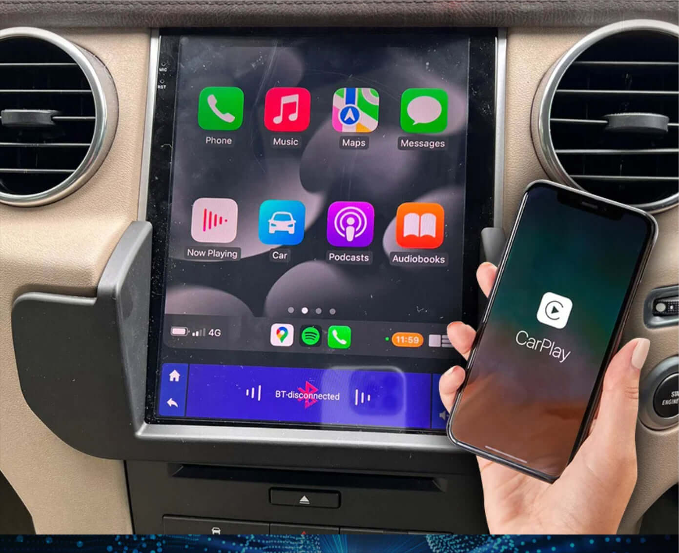 Land Rover Discovery 4 2009-2017 13.3 inch touchscreen aftermarket upg ...