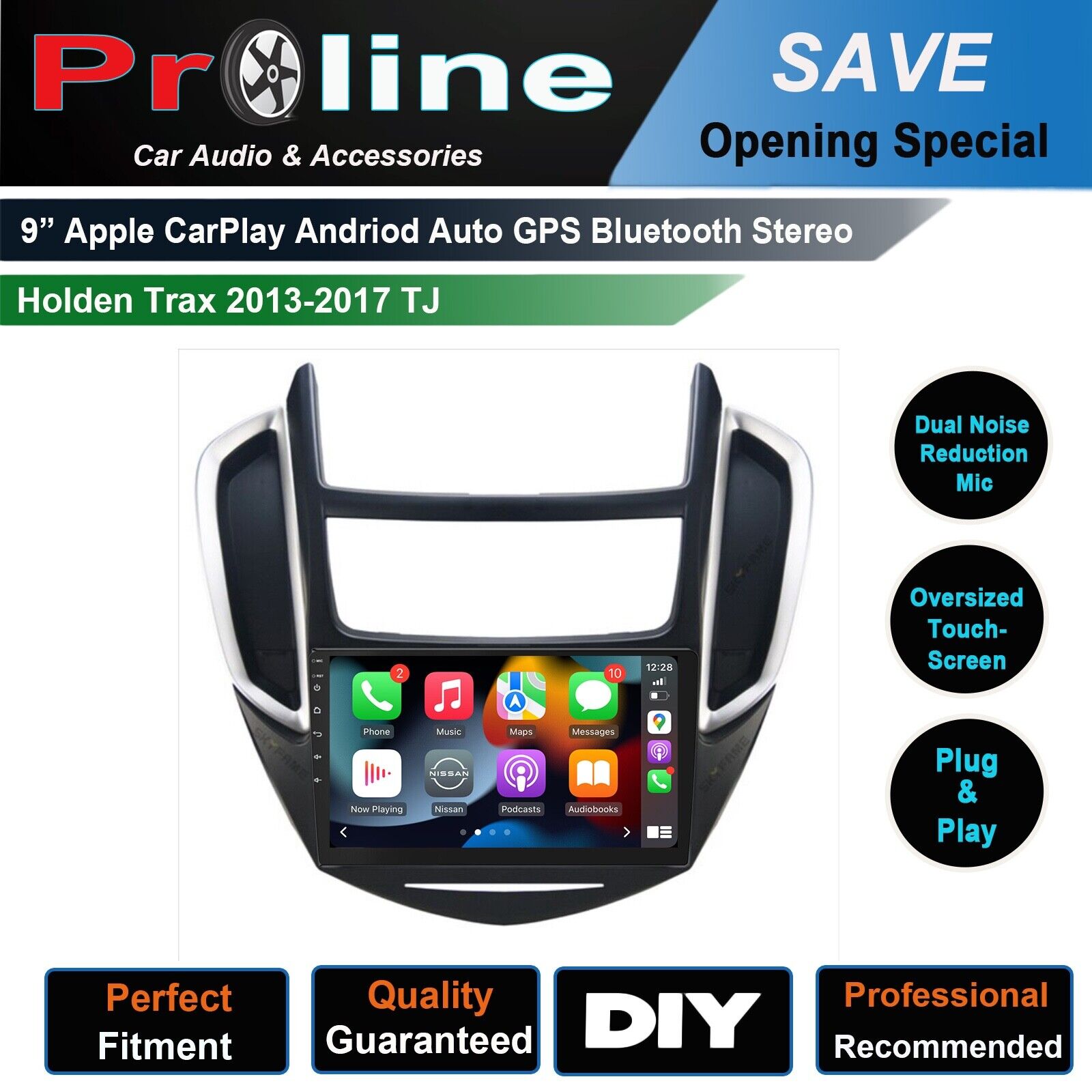 Holden Trax 2013-2017 GPS Bluetooth Wireless Apple CarPlay Android Aut ...