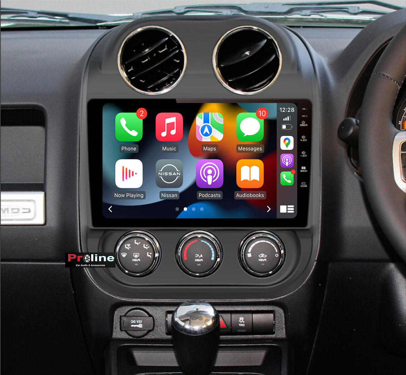 Jeep Compass 2010-2016 GPS satnav Bluetooth Stereo Headunit wireless A ...